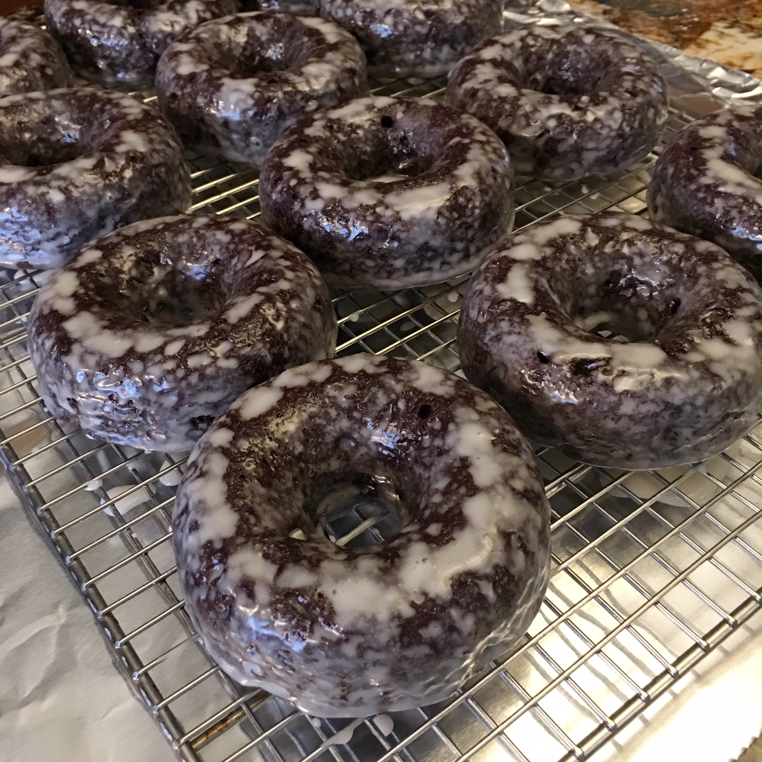 Baked Chocolate Glazed Donuts - Food and Festivities