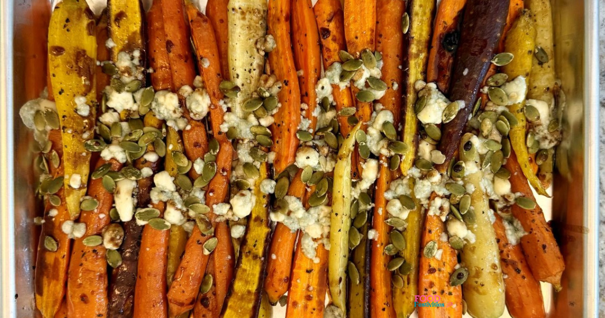 Balsamic Blue Cheese Carrots - Food and Festivities